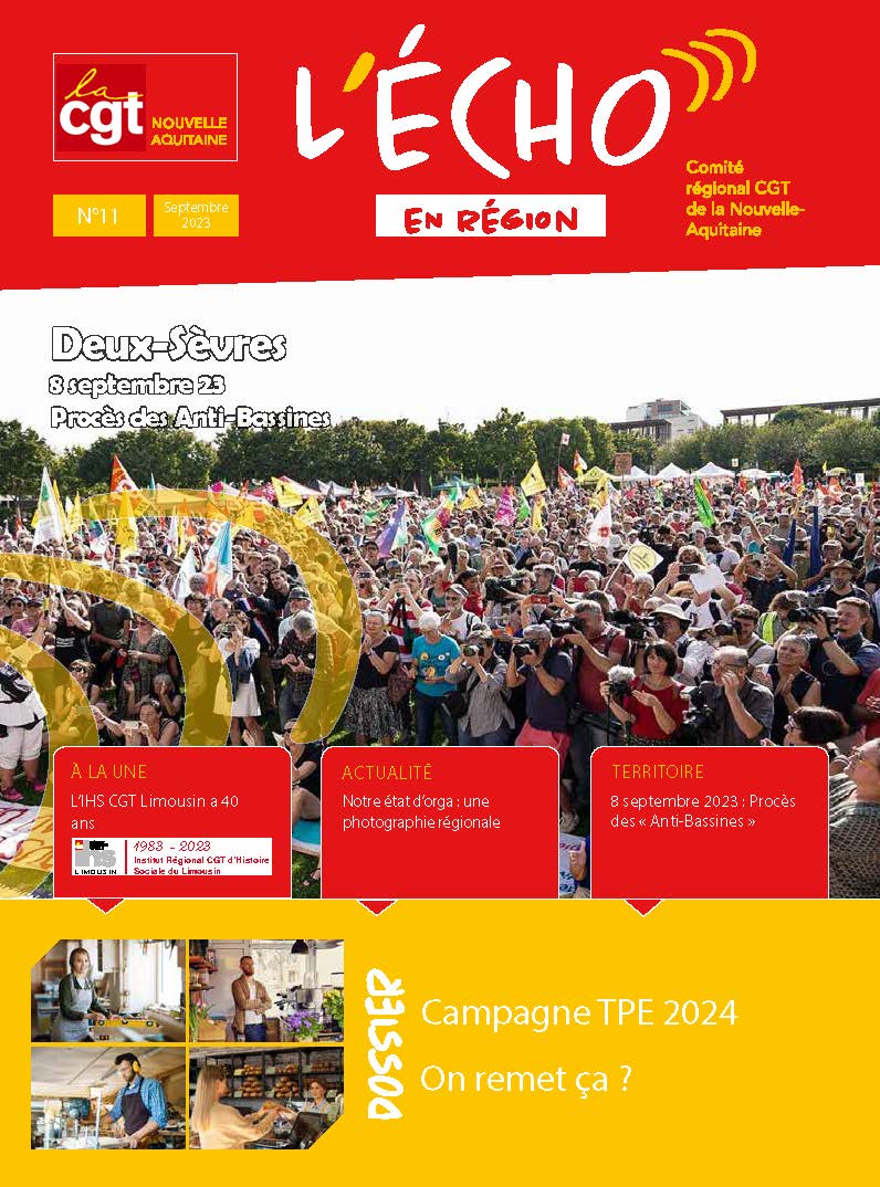 L'Echo en région - Septembre 2023 - CGT Nouvelle Aquitaine